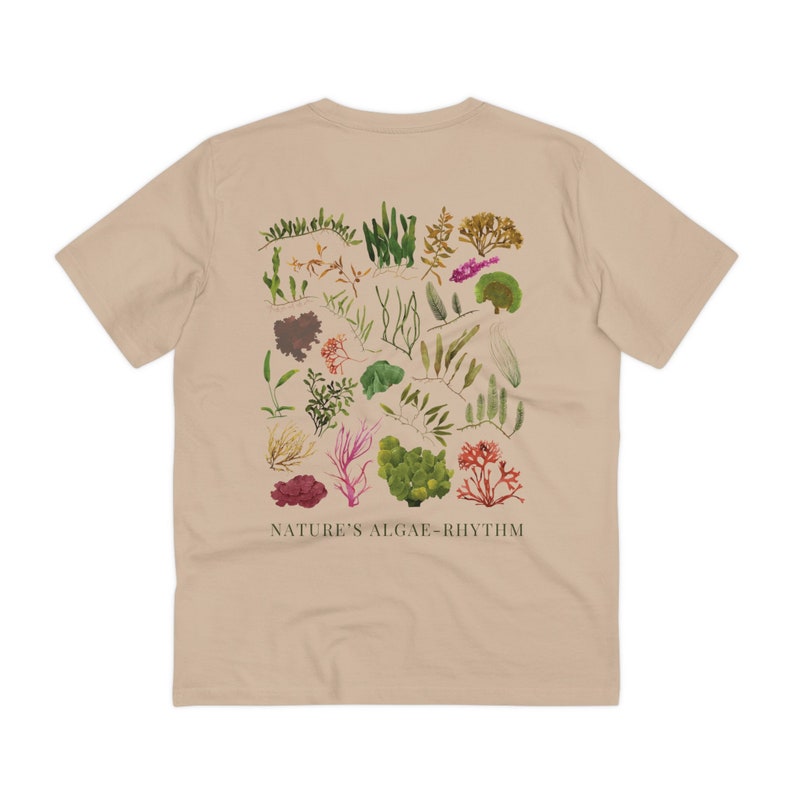 Nature's Algae Rhythm Ocean Marine-themed Eco-friendly Organic T-shirt ...