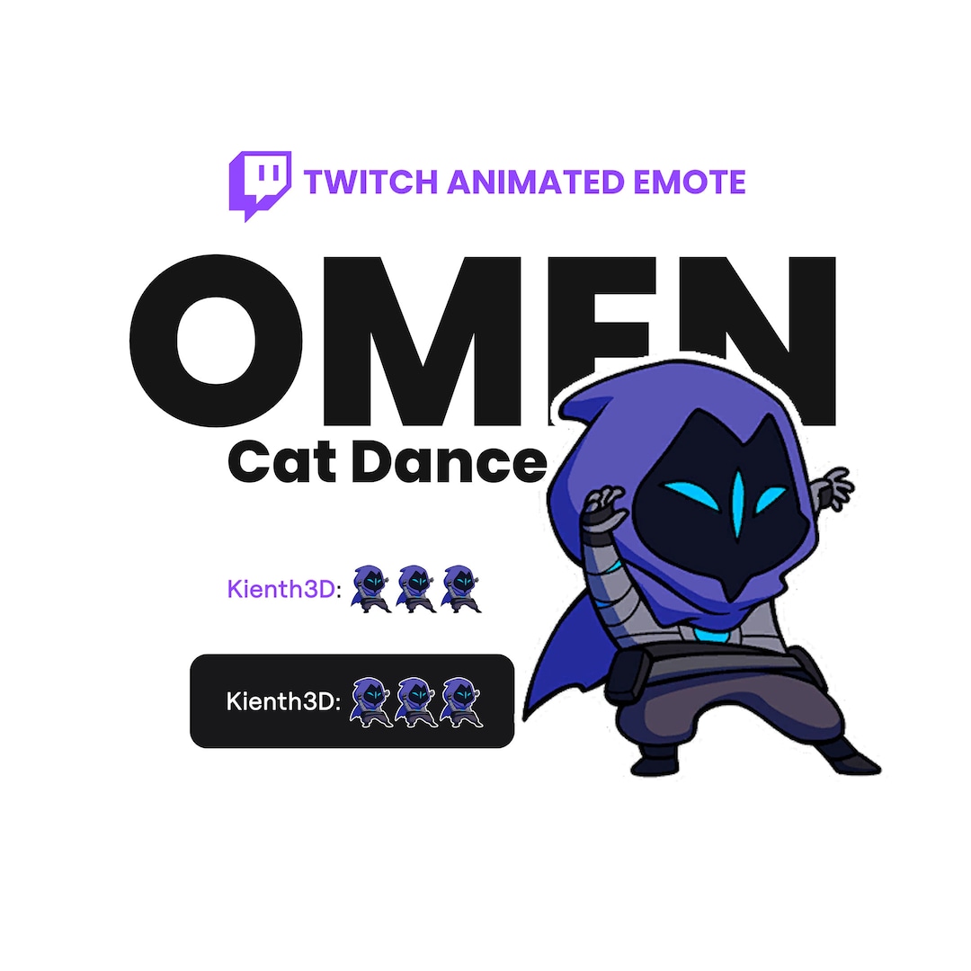 Animated Emote - Omen Cat Dance Spray for Twitch and Discord - Perfect ...