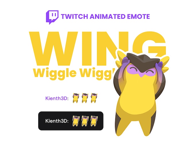 Animated Emote Wingman Wiggle Spray for Twitch and Discord Perfect for ...