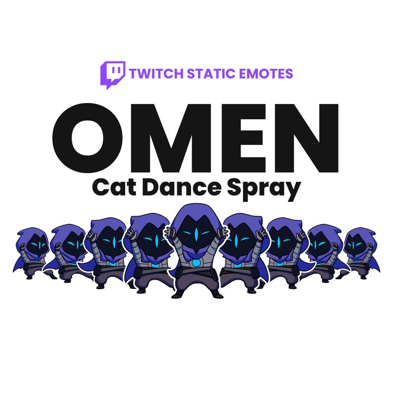 Animated Emote Omen Cat Dance Spray for Twitch and Discord Perfect for ...
