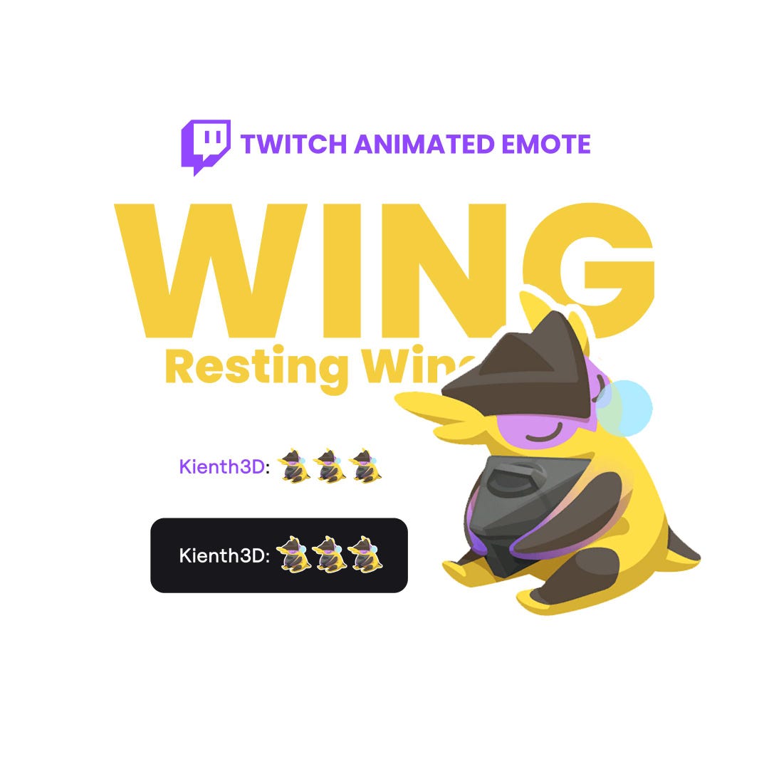 Resting Wingman Animated Emote (digital Download) - Etsy