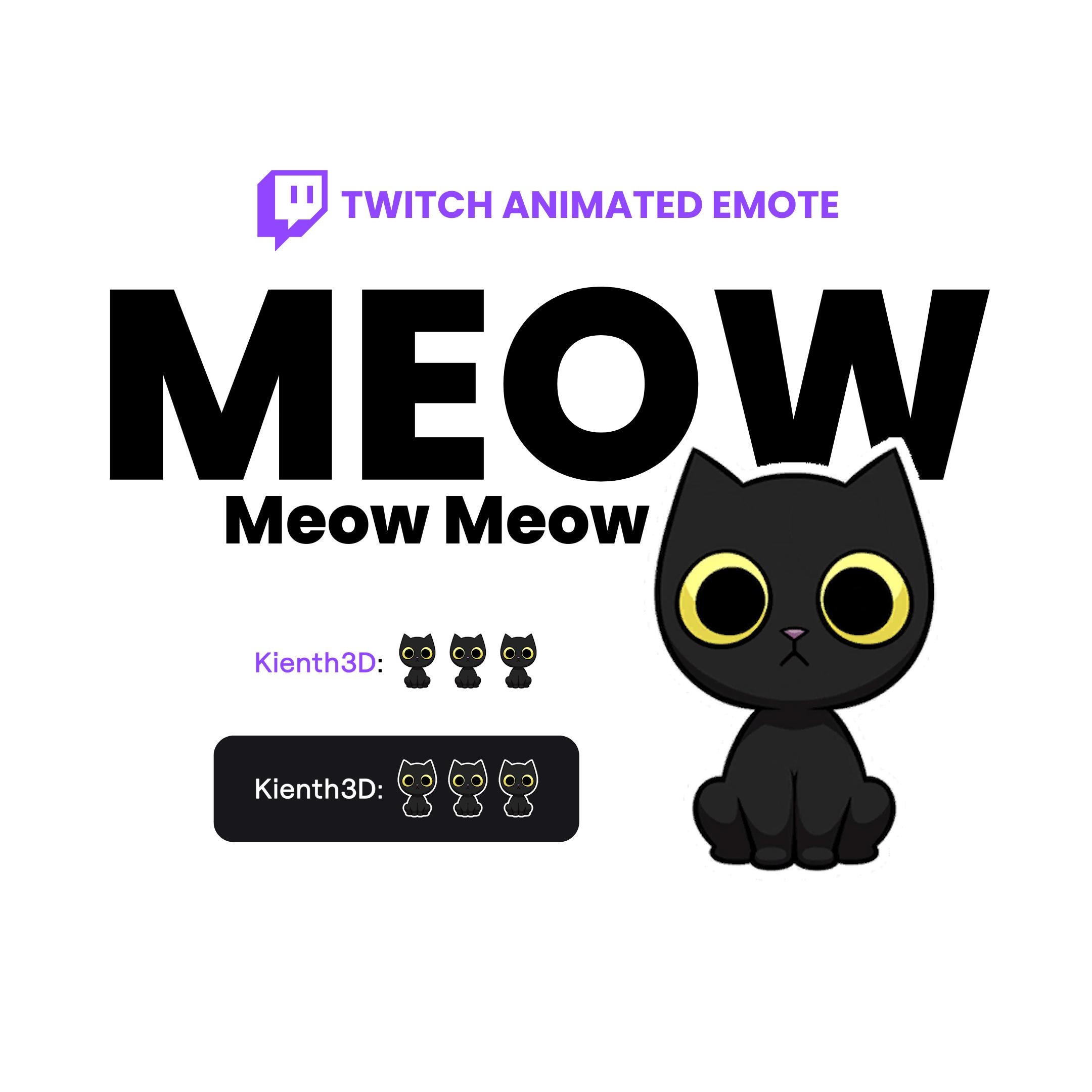 Animated Emote - Meow Meow Meow Cat Spray for Twitch and Discord ...