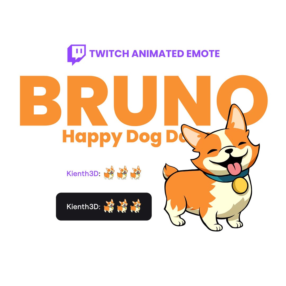 Bruno Happy Dog Dance Animated Emote (digital Download) - Etsy
