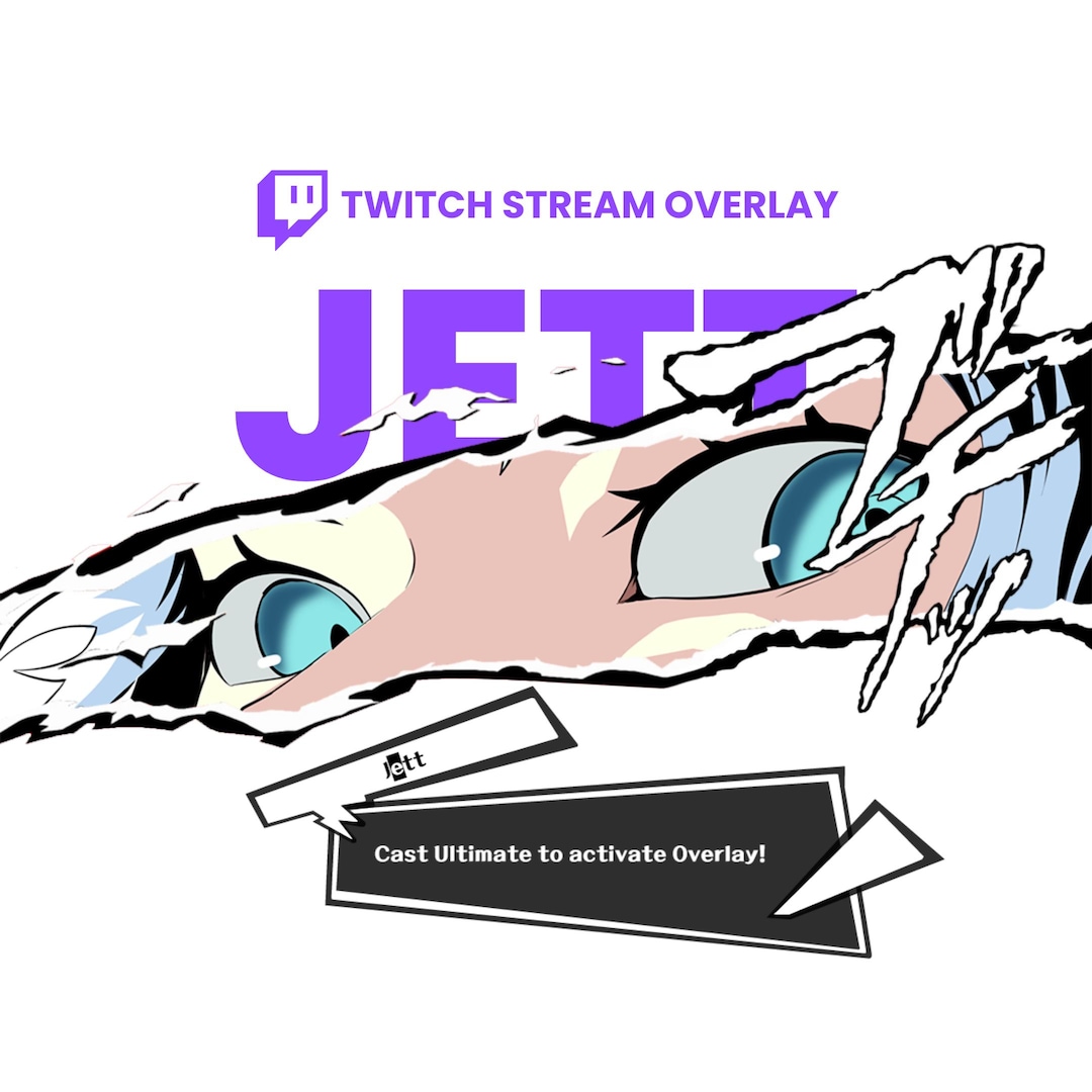 Jett Valorant X Persona 5 Stream Overlay: Animated Cut-in (digital ...