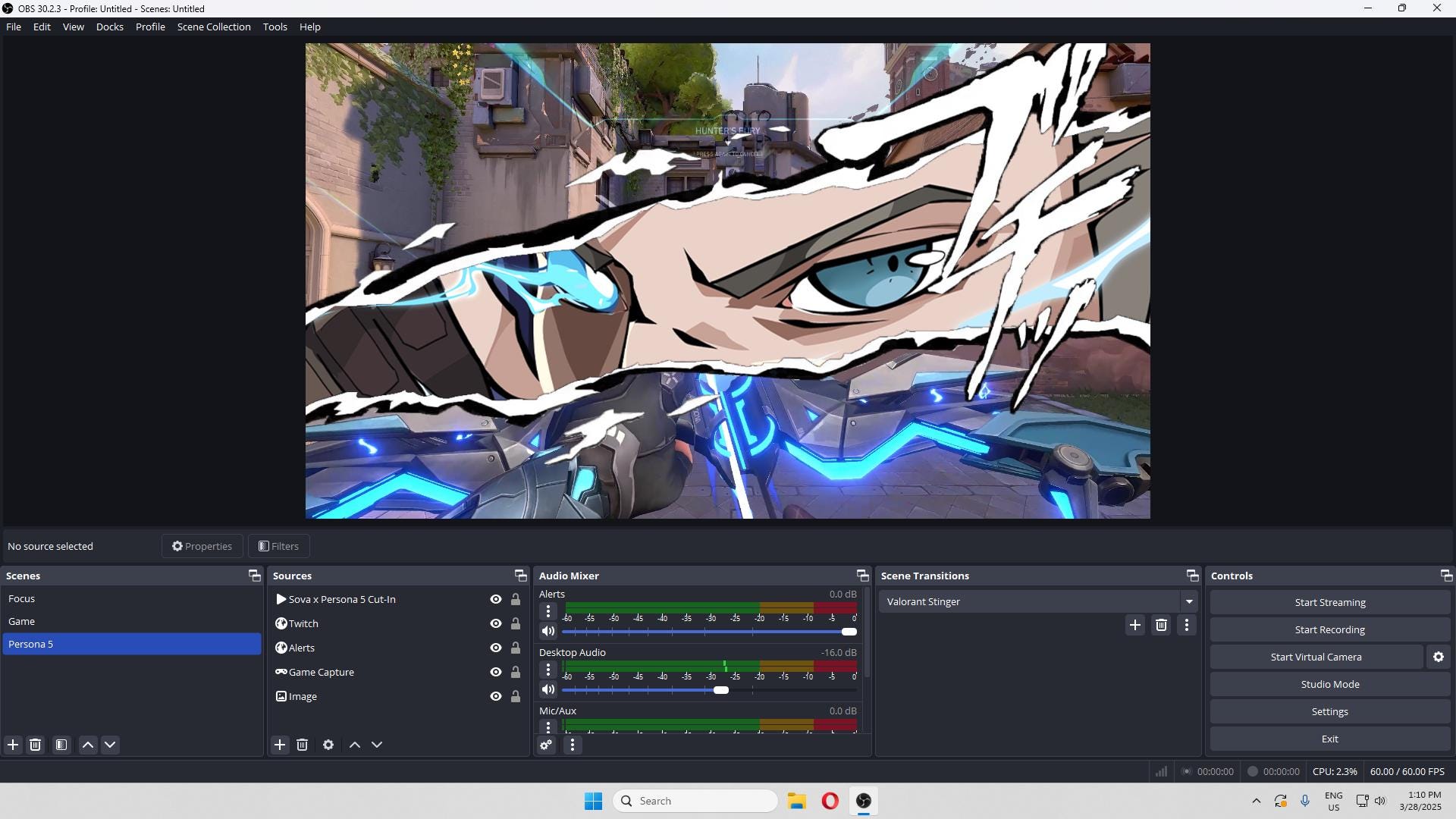 Sova Valorant X Persona 5 Animated Stream Overlay (digital Download) - Etsy