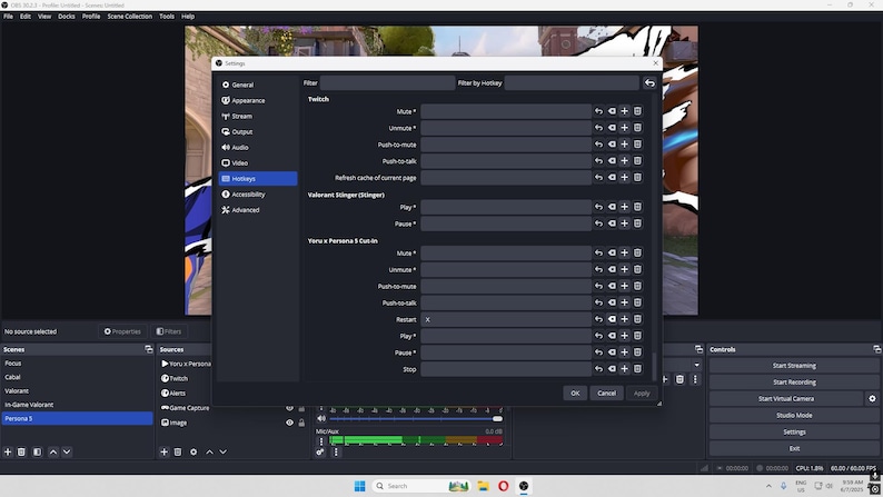 Stream Overlay - Yoru Valorant X Persona 5 Cut-in for Live Streaming ...