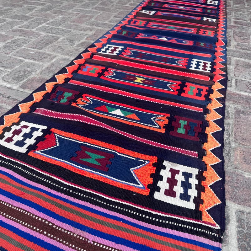 Stripped Wool Runner - Etsy