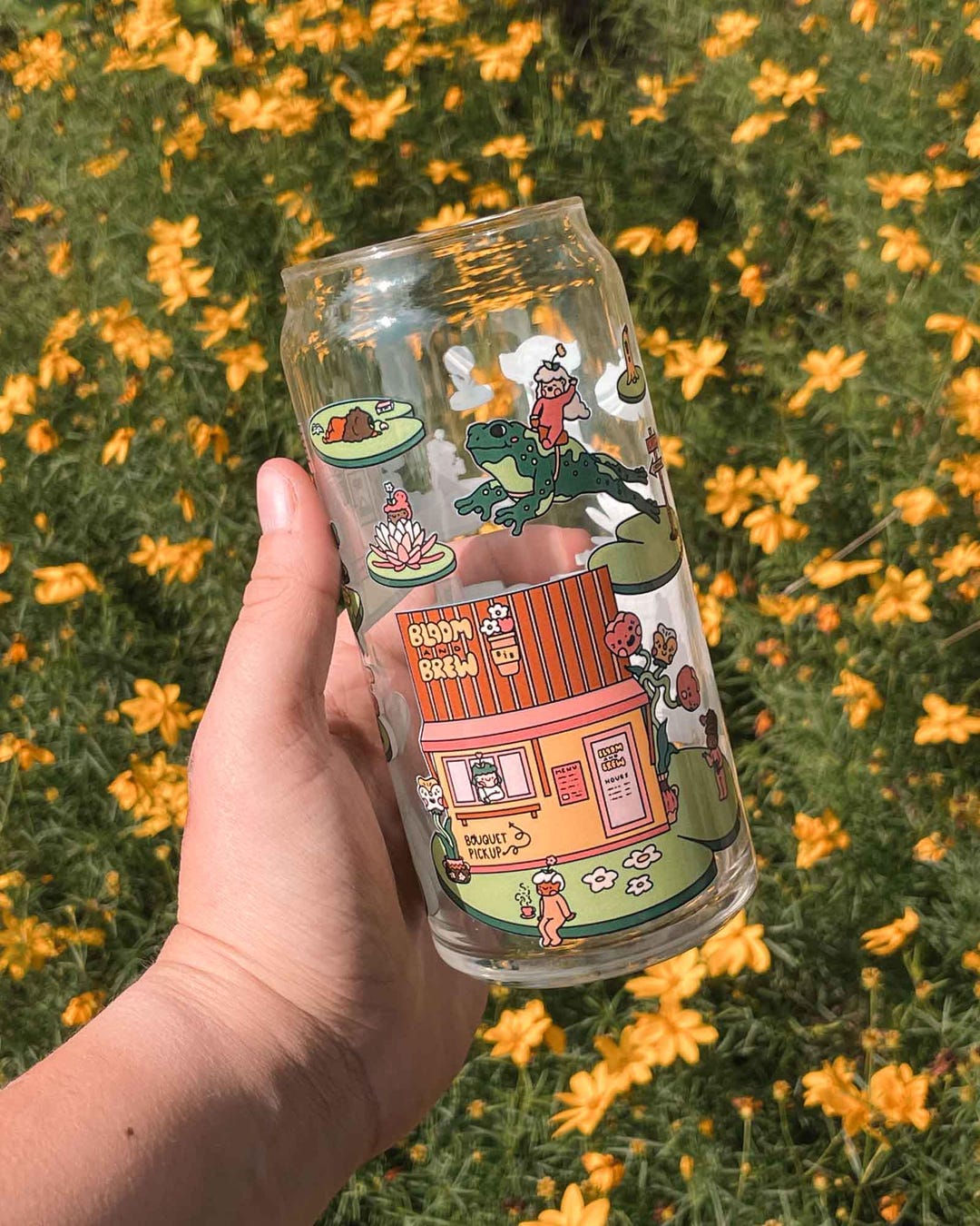 Cafe Hopper 20oz Frog Glass, Cute Can-shaped Iced Coffee Cup - Etsy