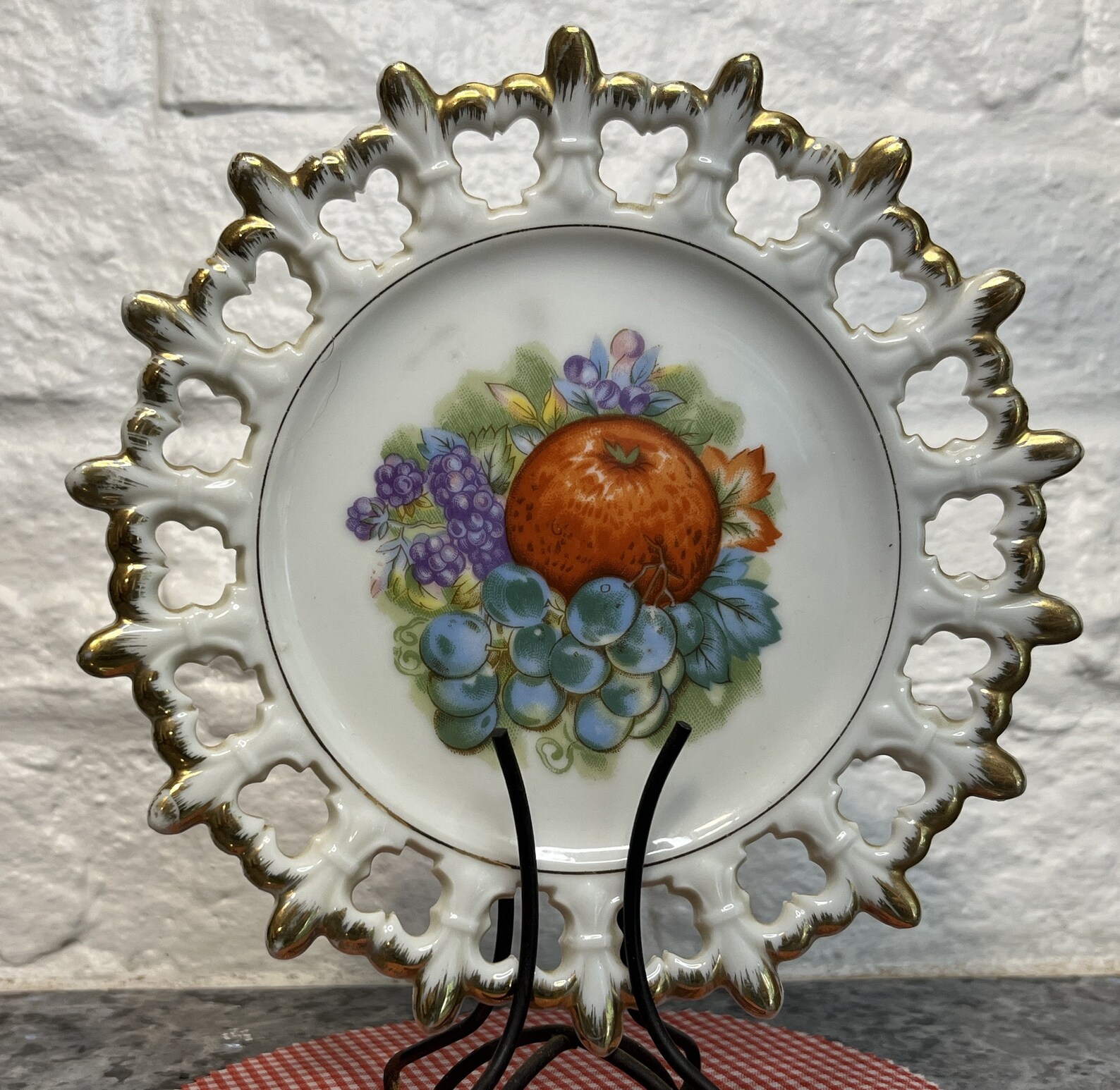 Vintage Hand Painted China Fruit With Gold Trim Decorative by Giftcraft ...