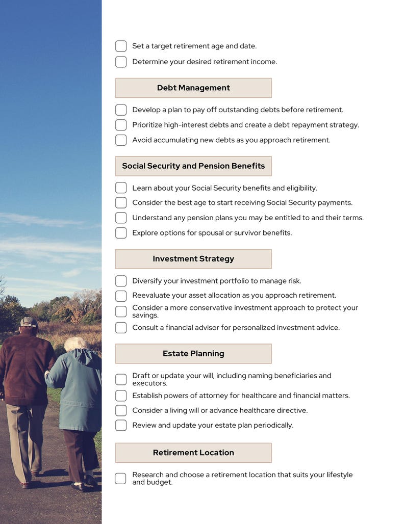 Retirement Checklist to Print Out Gift for Retirement Prepare to Retire ...