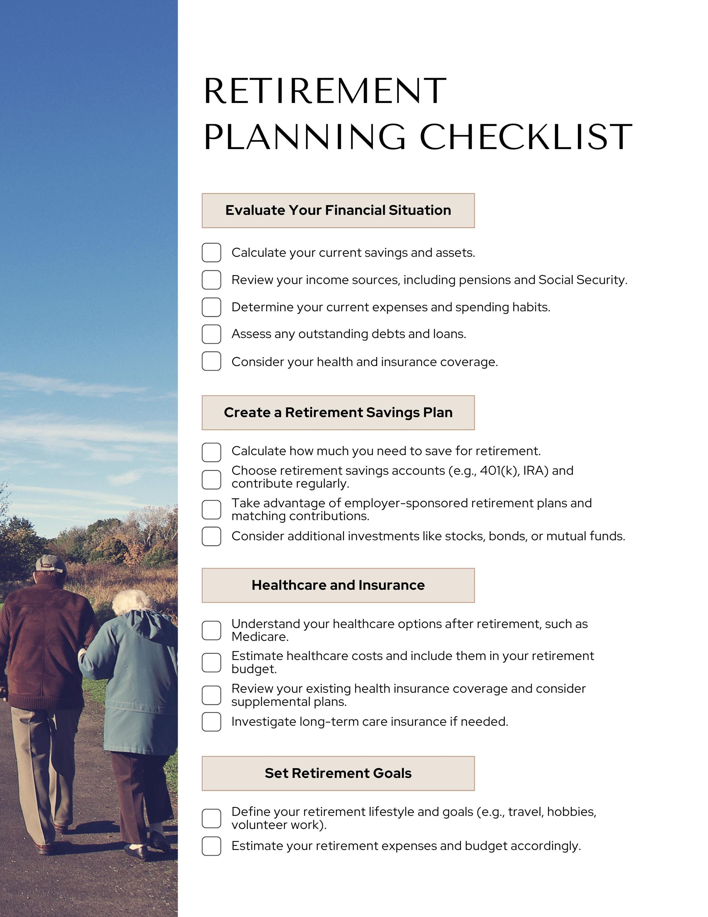 Retirement Checklist to Print Out Gift for Retirement Prepare to Retire ...