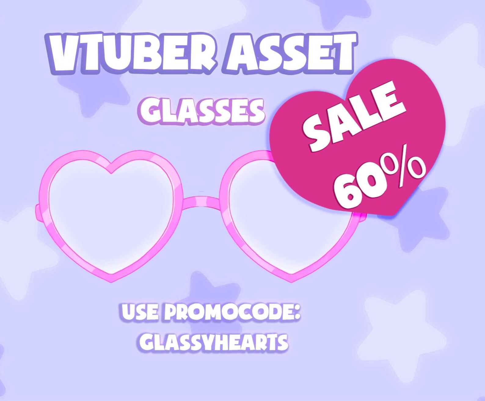 Vtube Studio | Vtuber Asset | Heart Glasses - Etsy