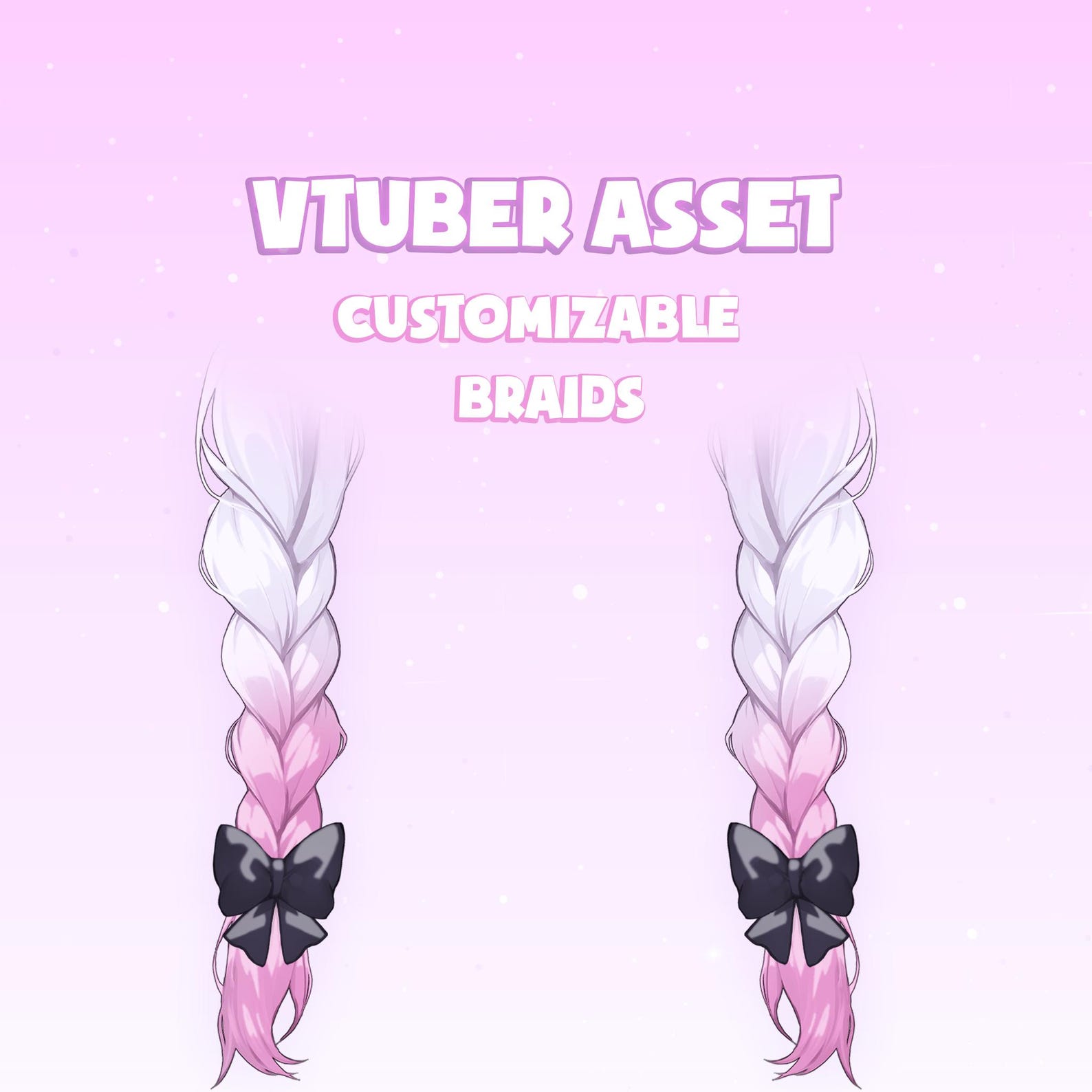 Vtuber Asset - Rigged Fully Customizable Braids - Etsy