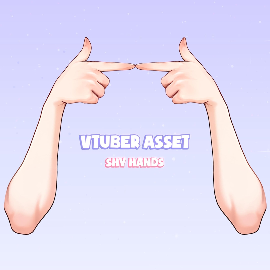 Vtuber Asset - Rigged Shy Hands | Shying Meme - Etsy