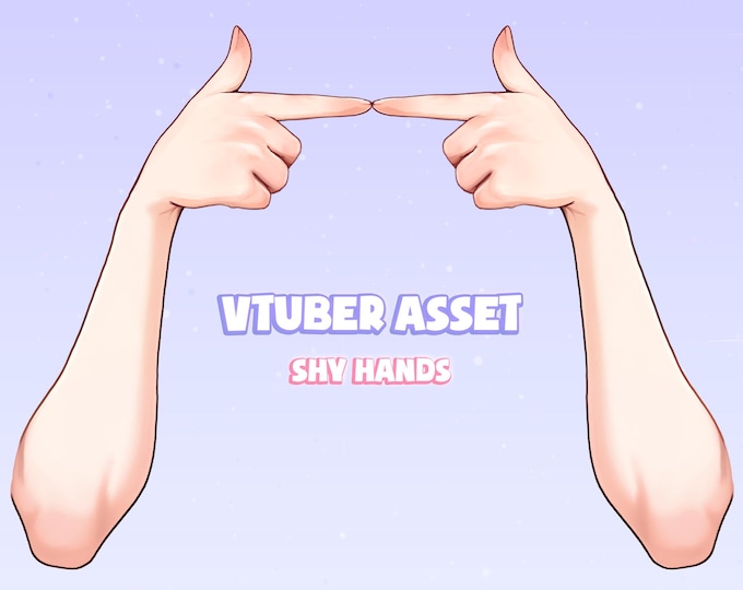 Vtuber Asset - Rigged Shy Hands | Shying Meme - Etsy