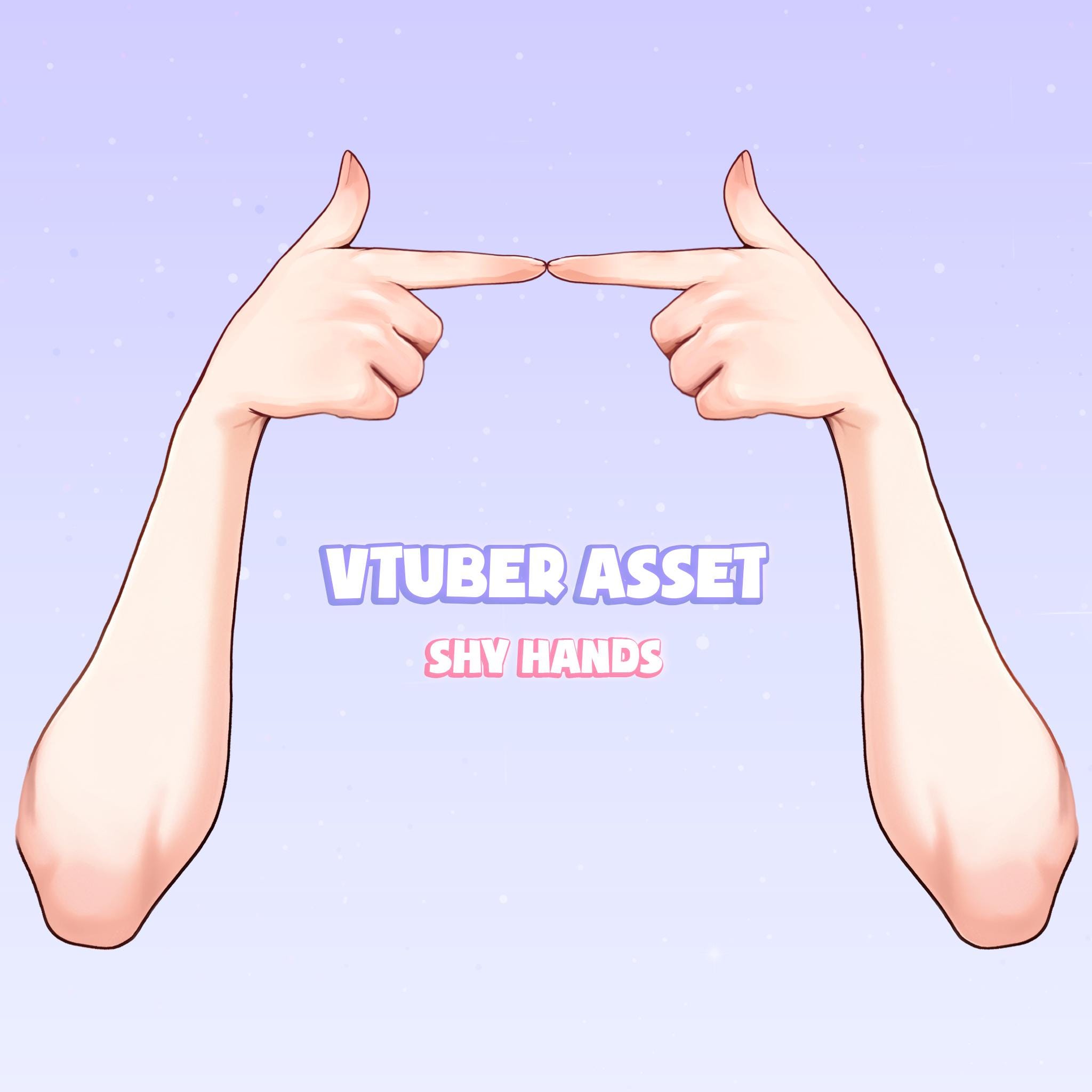 Vtuber Asset - Rigged Shy Hands | Shying Meme - Etsy