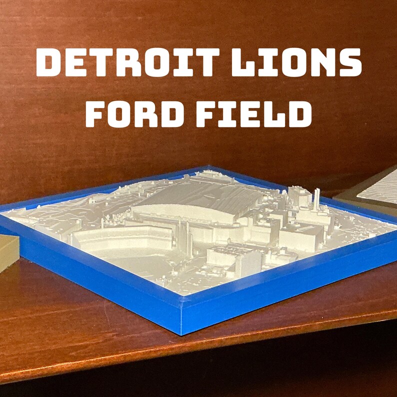 Ford Field 3D Model: Detroit Lions Football Stadium Display - Etsy
