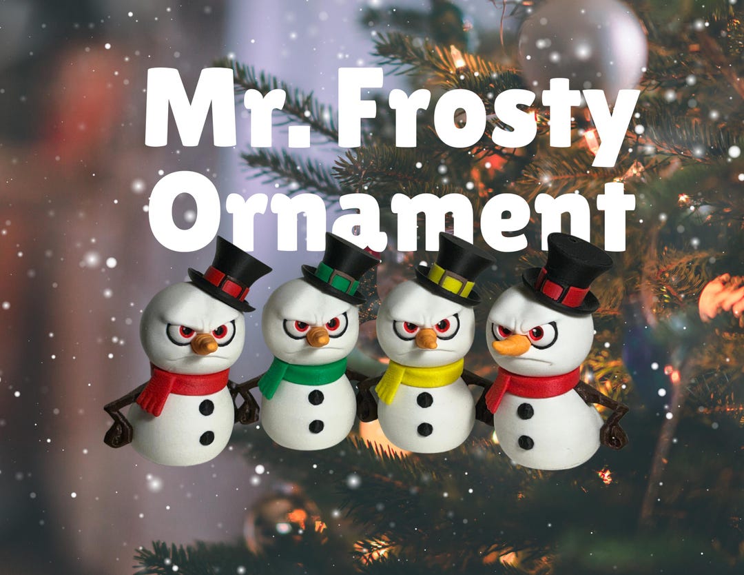 Grumpy Snowman Ornament: Mr. Frosty With Attitude, Unique Christmas ...