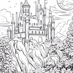 100 Castles to Color - Etsy