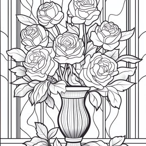 100 Flower Pages to Color - Etsy