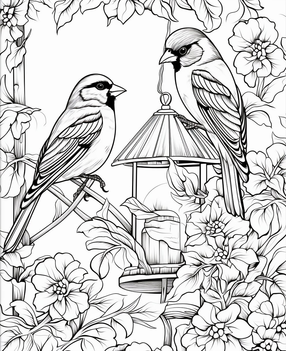 120 Birds to Color - Etsy