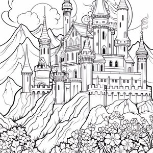 100 Castles to Color - Etsy