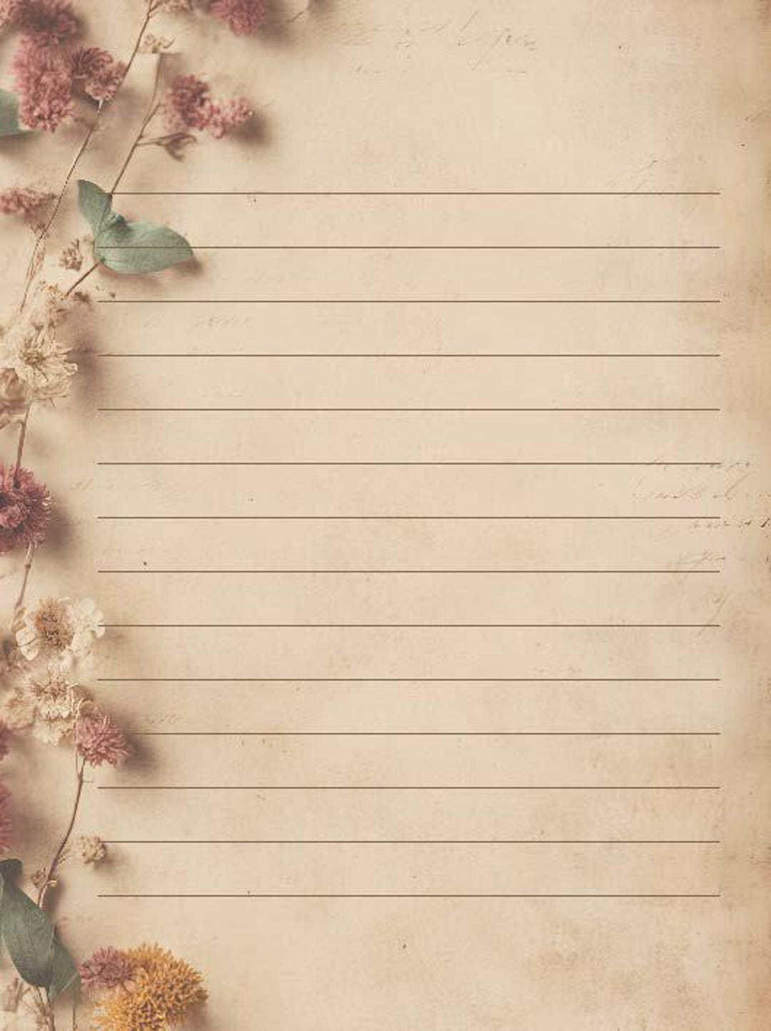 Floral Notepad Stationery; Sold in a Pack of 5 Notepads or a Pack of 10 ...