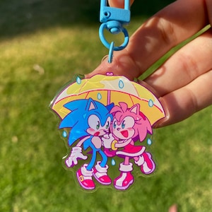 Sonic/shadow & Sonic/amy Keychains - Etsy