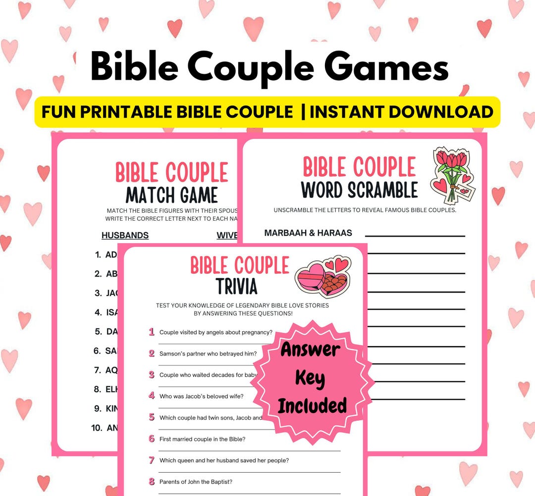 Bible Trivia Valentine's Day, Couples Bible Trivia, Bible Study ...