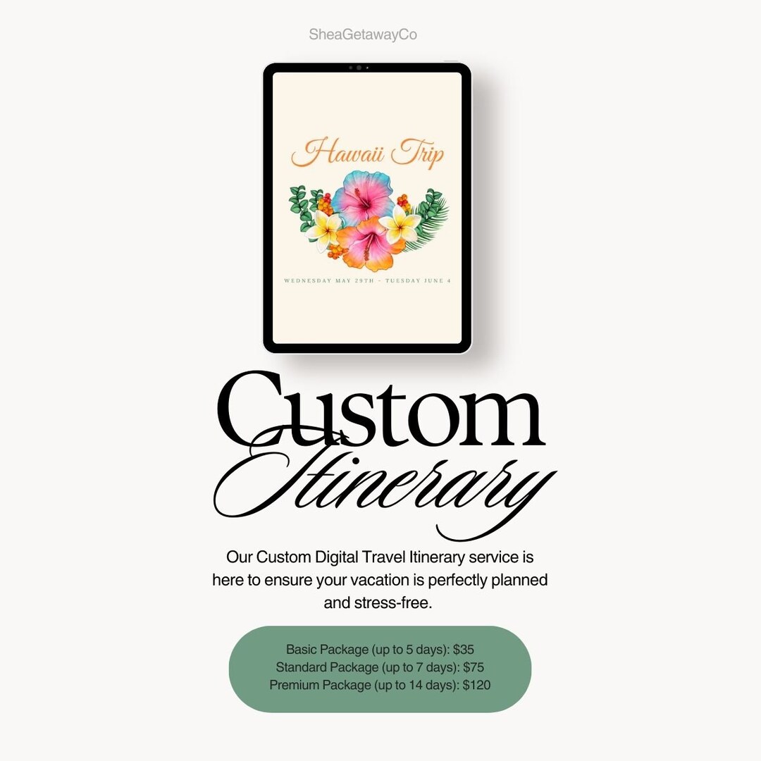 Custom Digital Travel Itinerary – Your Personalized Travel Guide for up ...