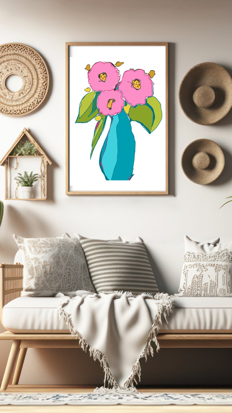 Printable Abstract Art, Floral Art, Flower Art, Digital Abstract Art ...