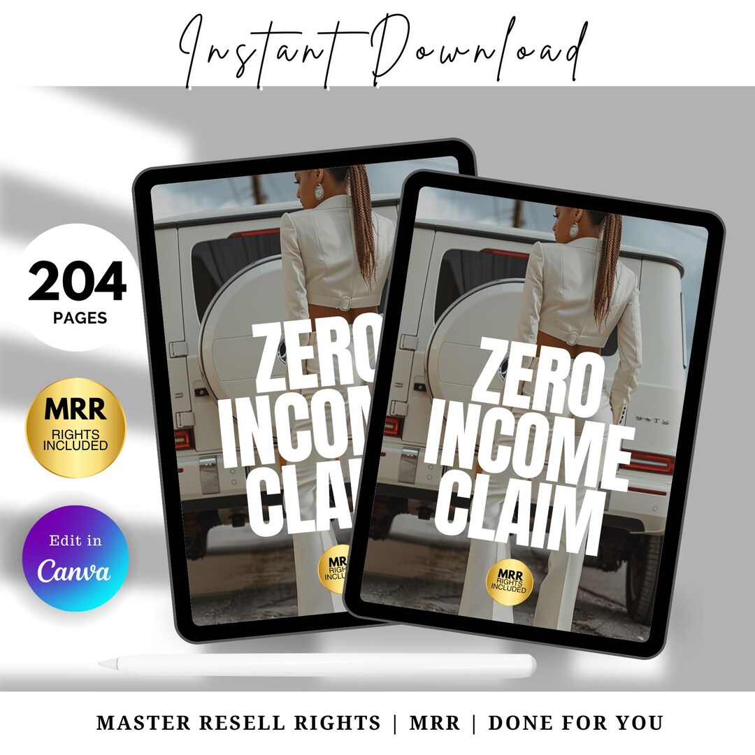 Zero Income Claim Guide, Faceless Digital Marketing, MRR & PLR Resell ...