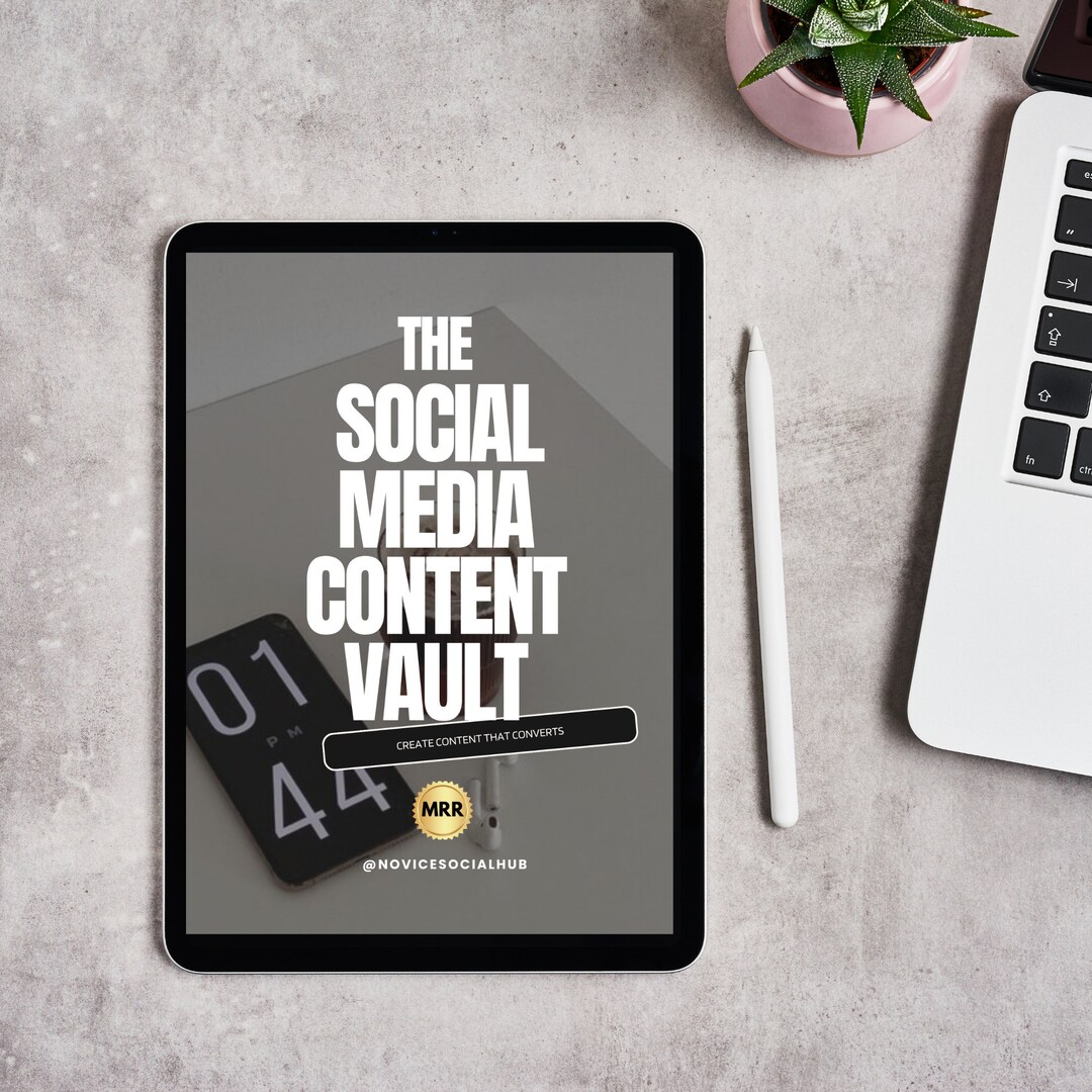 Social Media Content Vault Guide Master Resell Rights PLR MRR Marketing ...