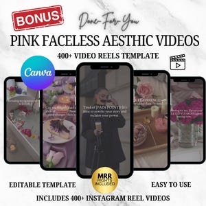 Pink Aesthetic Instagram Reels | Faceless Marketing | Faceless ...