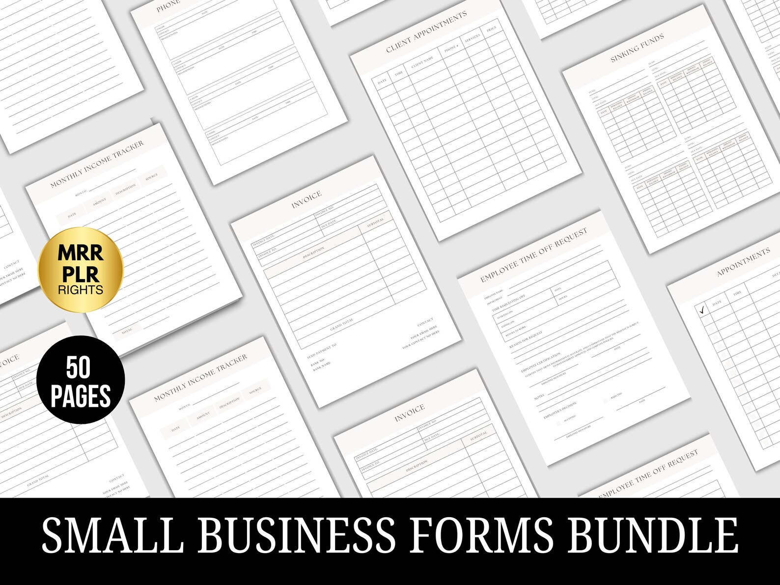 Small Business Forms Bundle, Order Form Bundle, Tumbler Order Form ...