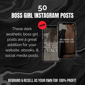 Dark Aesthetic Boss Girl Posts | Boss Babe Aesthetic Images | Master ...