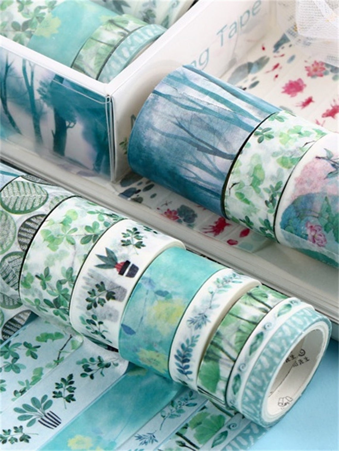 10 Rolls Random Tape Set Cute Illustration Fresh Hand Account Sticker ...
