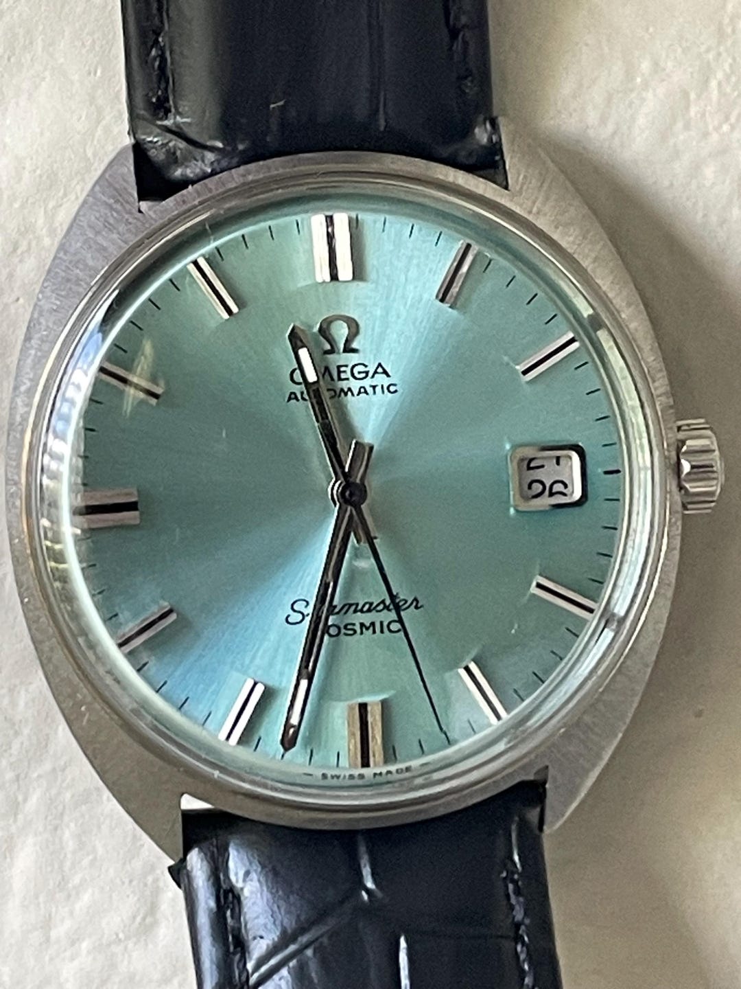 Omega Seamaster Cosmic Sunburst Sky Blue Dial S/S 35mm Automatic ...