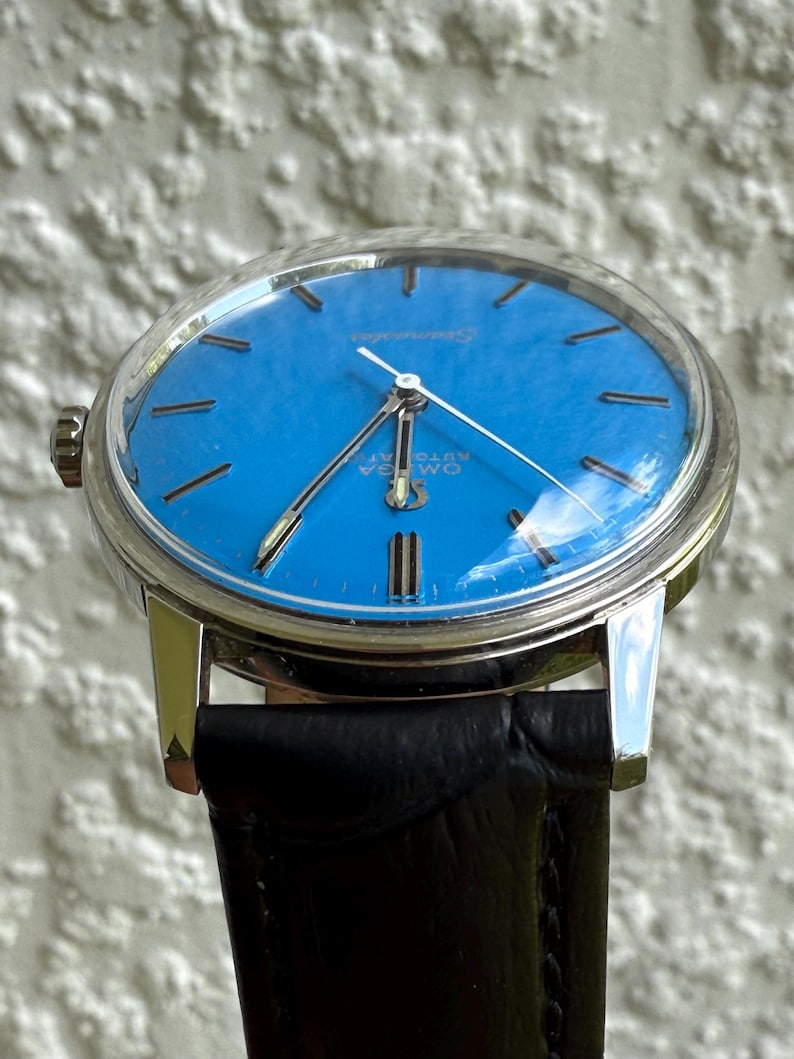Omega Seamaster Blue Dial 24J 34mm Wristwatch - Etsy