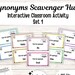 Synonym Scavenger Hunt Printable | Fun Classroom Activity for Kids - Etsy