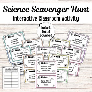Science Scavenger Hunt - Fun Interactive Classroom Activity - Etsy