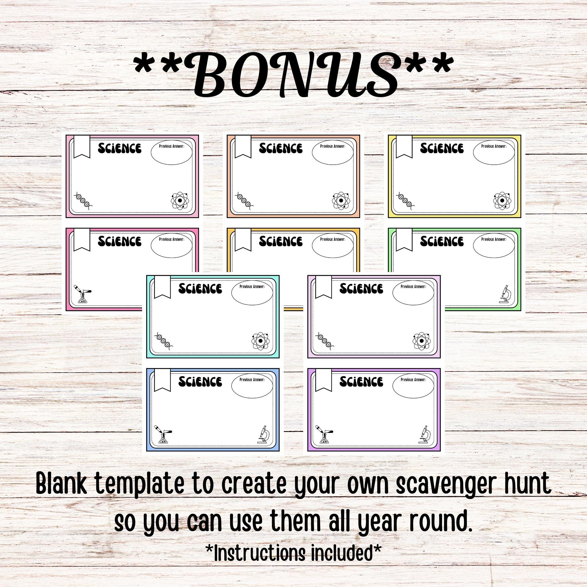 Science Scavenger Hunt - Fun Interactive Classroom Activity - Etsy