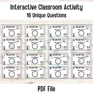 Telling Time Scavenger Hunt - Fun Classroom Activity - Etsy