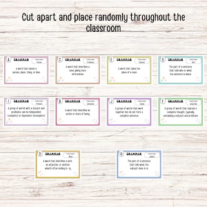 Grammar Scavenger Hunt Set 1 - Fun Classroom Activity - Etsy