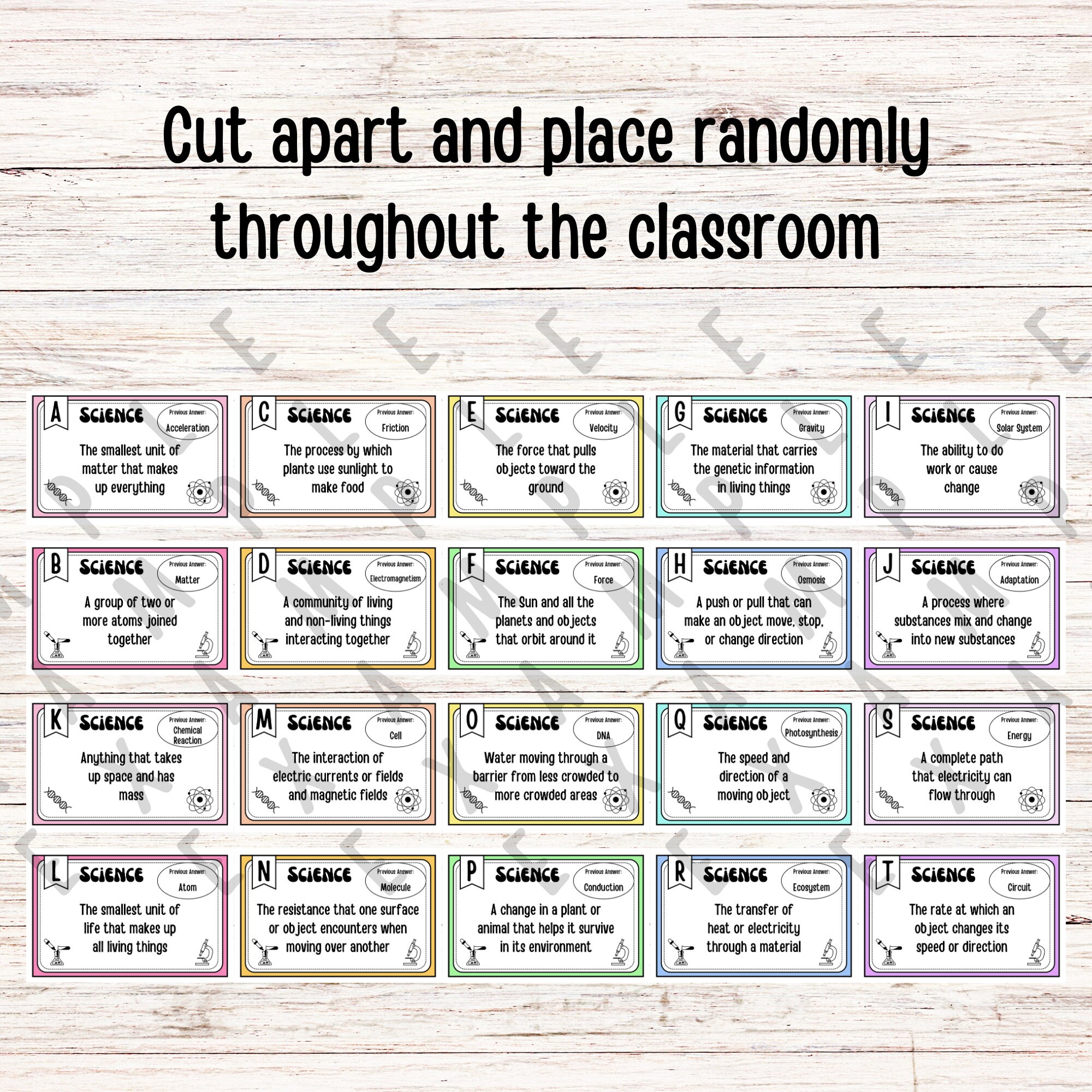 Science Scavenger Hunt - Fun Interactive Classroom Activity - Etsy