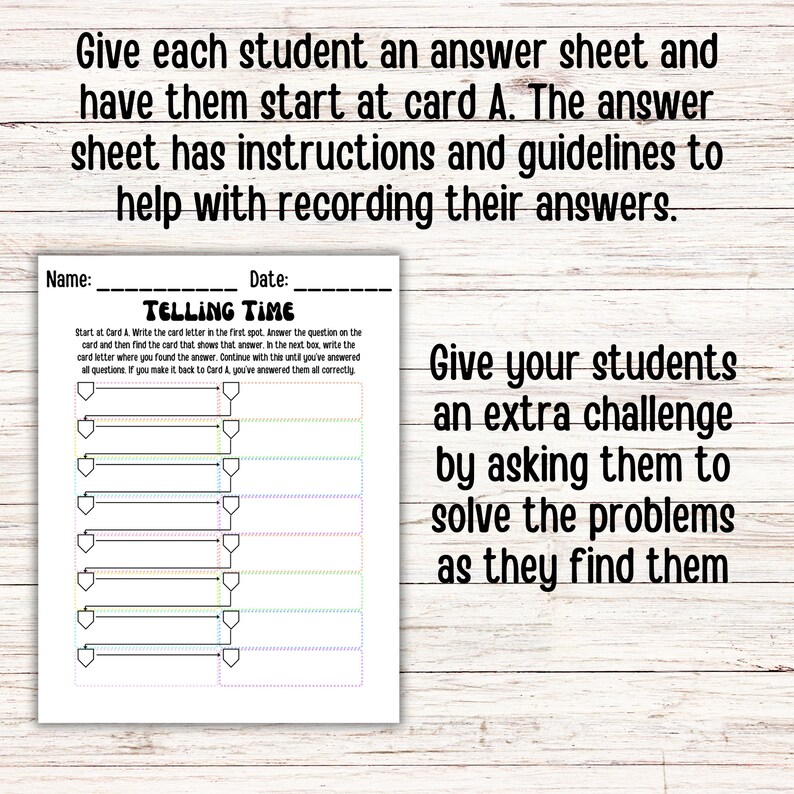 Telling Time Scavenger Hunt - Fun Classroom Activity - Etsy