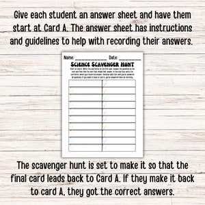Science Scavenger Hunt - Fun Interactive Classroom Activity - Etsy