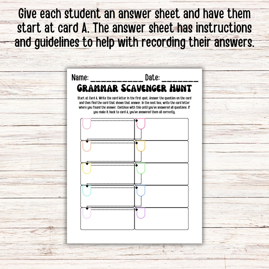 Grammar Scavenger Hunt Set 1 - Fun Classroom Activity - Etsy