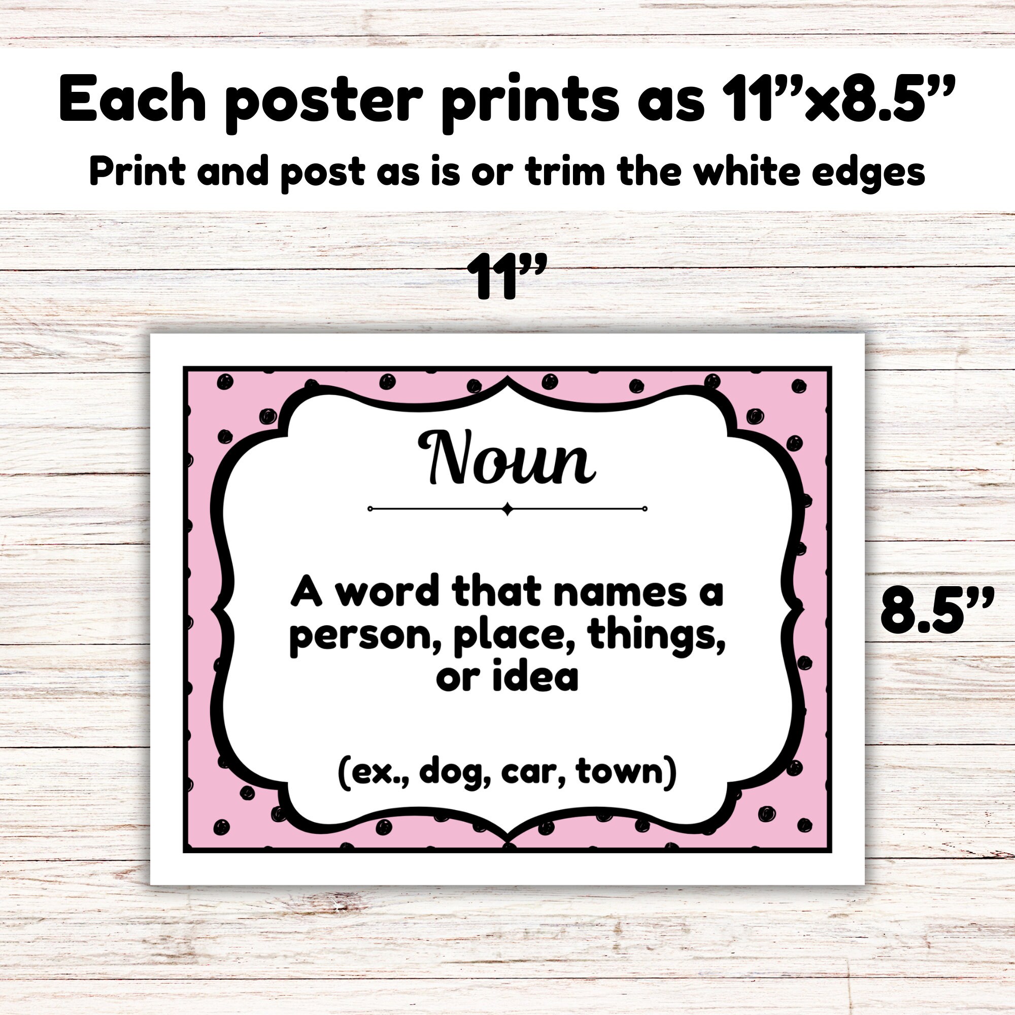 Grammar Posters Printable Set of 29 | Teaching Tools & Classroom Decor ...