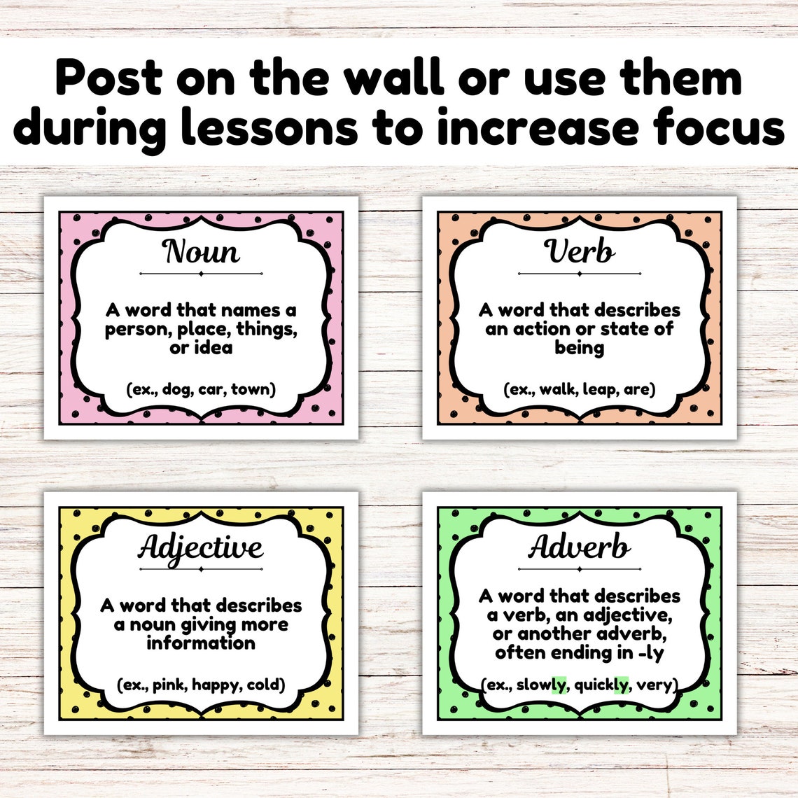 Grammar Posters Printable Set of 29 | Teaching Tools & Classroom Decor ...